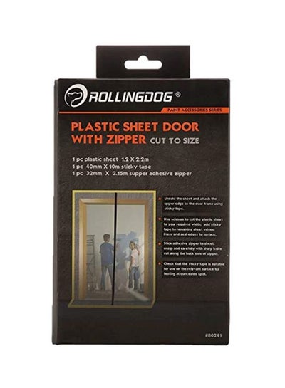 3-Piece Plastic Sheet Door With Zipper Clear 1.2x2.2meter price in ...