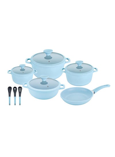 12-Piece Cookware Set Blue price in Saudi Arabia | Noon Saudi Arabia ...