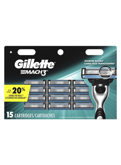 15-Piece Mach 3 Razor Blade Set Multicolour price in Saudi Arabia ...