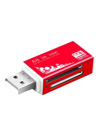 USB Multi Function Memory Card Reader Red price in Saudi Arabia | Noon ...