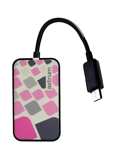 USB 2.0 Card Reader With 4 Ports And 3D Sticker Design Pink price in ...