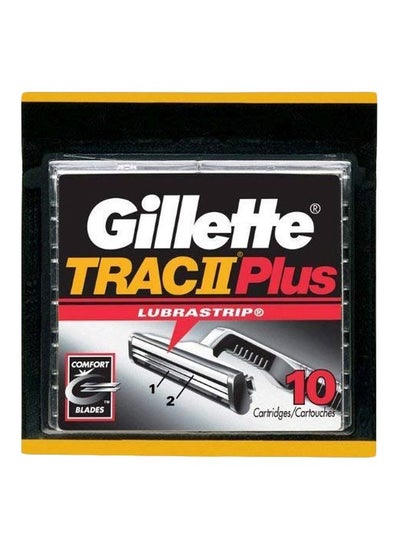10-Piece TRAC II Plus Razor Blade Refills Silver price in Saudi Arabia ...