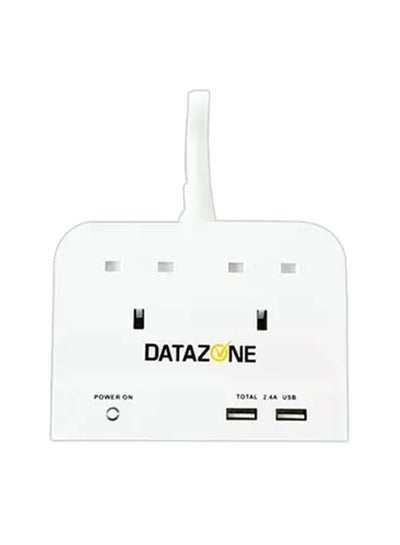 2 Way USB Power Socket With 2 USB Port Charging white price in Saudi ...