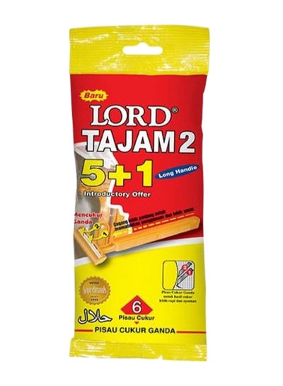 6-Piece Tajam 2 Shaving Razor Set Orange price in Egypt | Noon Egypt ...