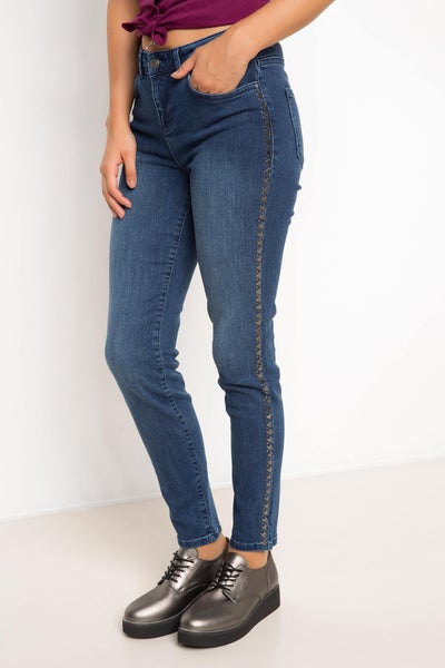 سعر Detailed Staple Jeans Mid Blue فى مصر | نون مصر | كان بكام