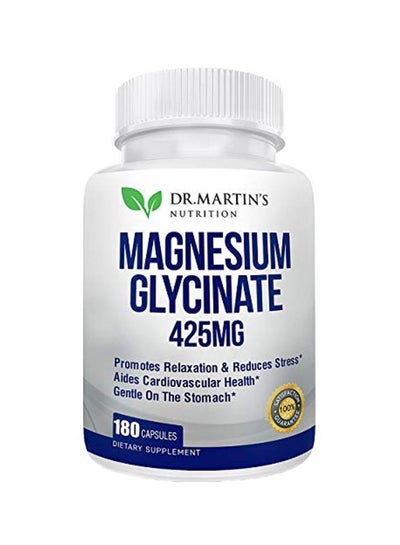 Premium Magnesium Glycinate 425mg Dietary Supplement - 180 Capsules ...