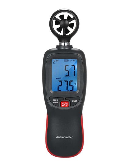 Air Velocity Temperature Digital Handheld Anemometer Black/Red price in ...