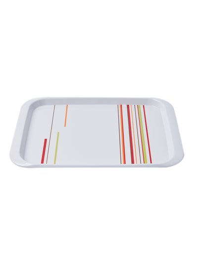 Candy Striped Rectangular Tray White price in UAE | Noon UAE | kanbkam