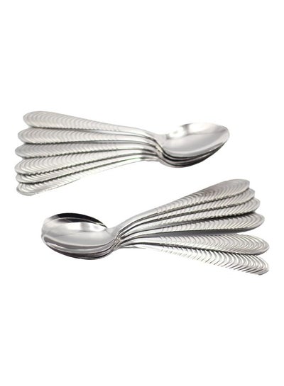 Pack Of 12 Stainless Steel Dinner Spoon Set Silver 18centimeter price ...