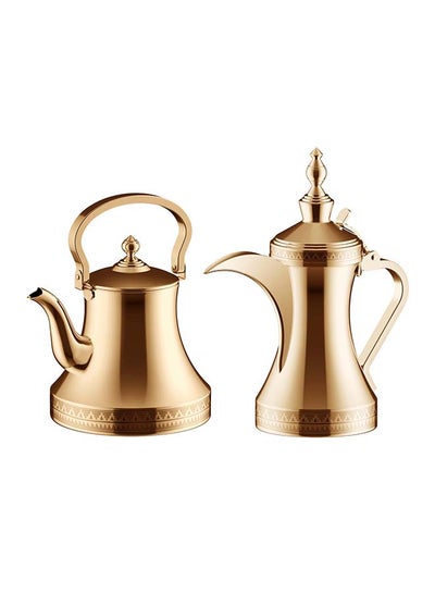 Stainless Steel Arabic Dallah And Tea Kettle Set Gold price in Saudi ...