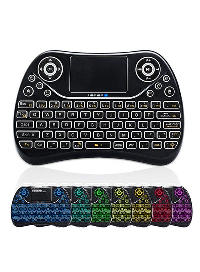 Air Mouse Mini Wireless Keyboard With Touchpad Backlight Black price in ...