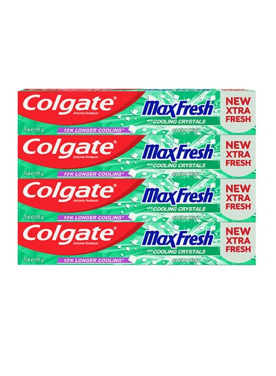4-Piece Max Fresh Clean Mint Toothpaste Set 75ml price in UAE | Noon ...