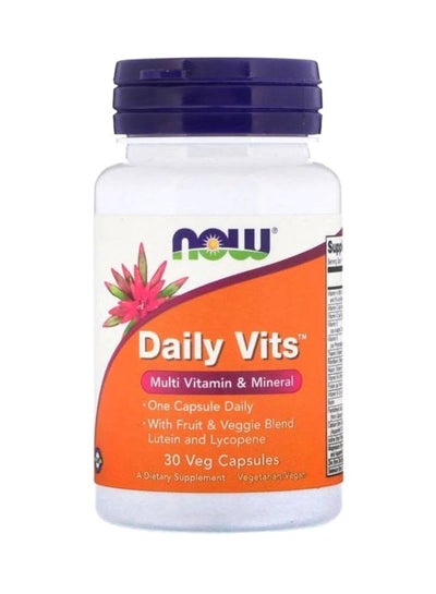 Daily Vits Multi Vitamin And Mineral Dietary Supplement - 30 Capsules ...