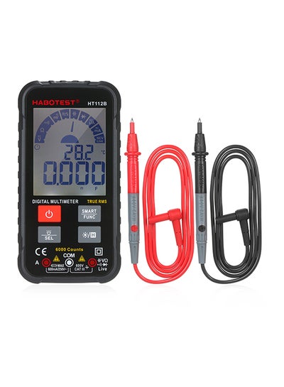 3-Piece Test Leads and 6000 Counts True Digital Tester Set Multicolour ...