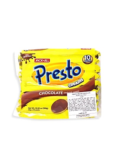 Presto Creams Chocolate Sandwich Cookies 30g Pack of 10 price in UAE ...