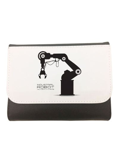 Industrial Robot Printed Tri-Fold Wallet Beige/Black price in Saudi ...