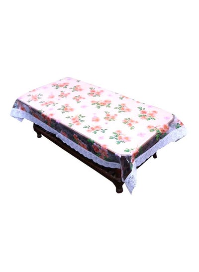 6-Seater Floral Print Table Cover White/Pink/Green 60x90inch price in ...