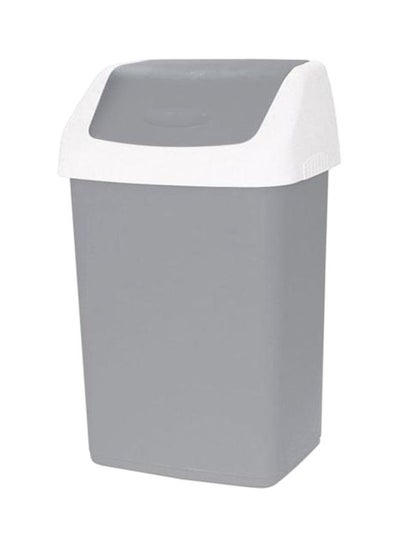 20-Liter Flip-Top Waste Bin With Swing Lid Grey 20000ml price in UAE | Noon UAE | kanbkam