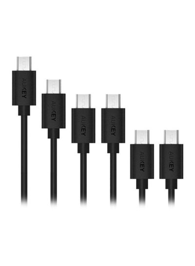 6-Piece Micro USB Cable Set Black/Silver price in Egypt | Noon Egypt ...
