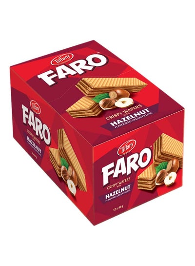 Faro Hazelnut Wafers 45g Pack of 12 price in Saudi Arabia | Noon Saudi ...