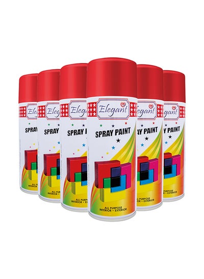 6 Piece Spray Paint Set Signal Red 400ml price in UAE | Noon UAE | kanbkam