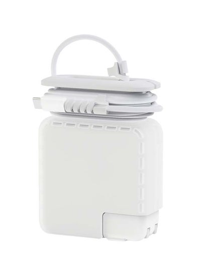 Power Adapter Case With Cord Winder And Cable Protector For 61W White ...