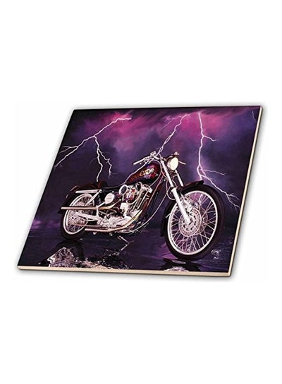 Harley-Davidson Motorcycle Picturing Ceramic Tile Multicolour price in ...