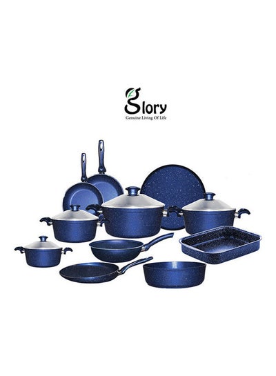 15 Pieces Set, 4 Pans + 2 Frying Pan+ Pizza Tray + Rectangular ...