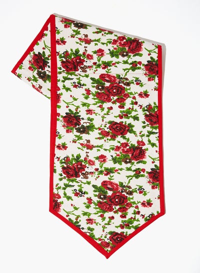 Printed Cotton Duck Table Runner Red/White/Green 30 x 180cm price in ...