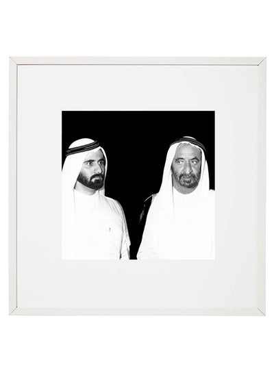 Vintage Shiekh Rashid and Mohammed AL Maktoum Wall Photo Frame White ...