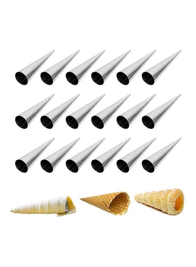 18-Pcs 4.8 Inch Stainless Steel DIY Baking Cones Mold Multicolour 1cm ...