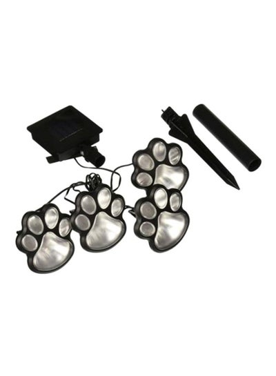 4 LED Solar Powered Paw Print Light Silver 8x8x12cm price in UAE | Noon ...