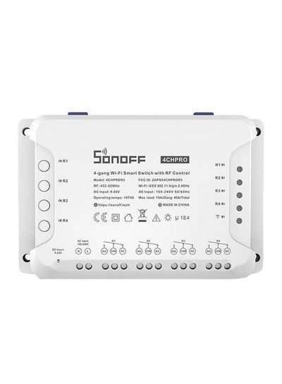 Sonoff 4CH Pro R3 Wi-Fi Smart Switch 4-Channel Din Rail Mounting Home ...
