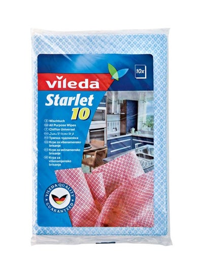 Starlet All Purpose Cloth Wipes, 10-Piece Pink/White price in Saudi ...