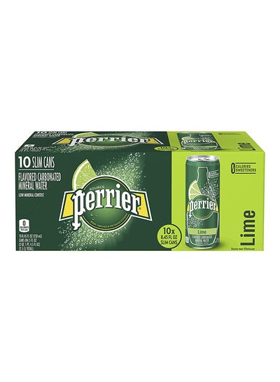 Sparkling Water Lime Slim Can 250ml Pack of 10 price in UAE | Noon UAE ...