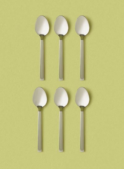6 Piece Teaspoons Set - Made Of Stainless Steel - Silverware Flatware ...