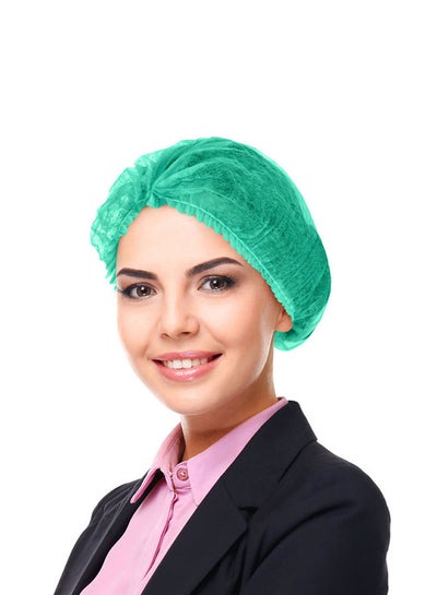 100-Piece Mob Cap Single Elastic Green 18x21inch price in UAE | Noon ...