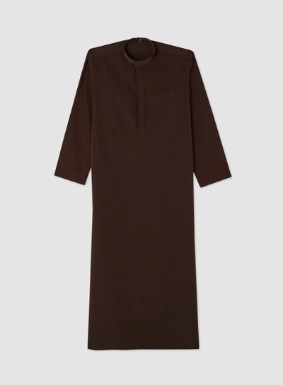 Solid Saudi Kandora Dark Brown price in Saudi Arabia | Noon Saudi ...