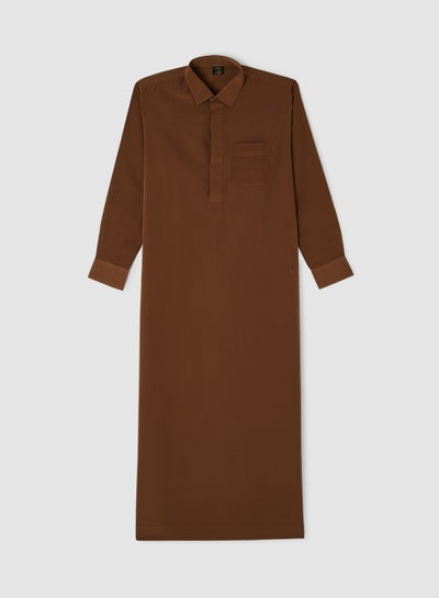 Premium Chest Pocket Saudi Kandora Dark Brown price in Saudi Arabia ...