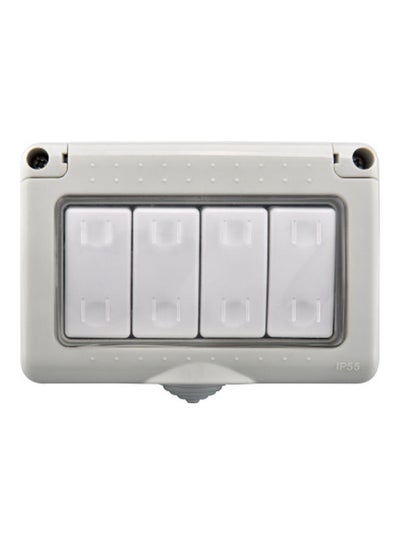 Weatherproof Plug Socket and Switch Box - 4 Gang Grey/White price in ...