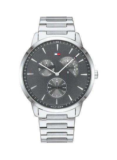 Men's Brad Round Shape Stainless Steel Analog Wrist Watch 44 mm ...