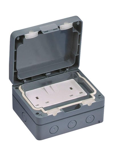 Weatherproof Double/Twin Switched Socket 13A Grey/White price in UAE ...