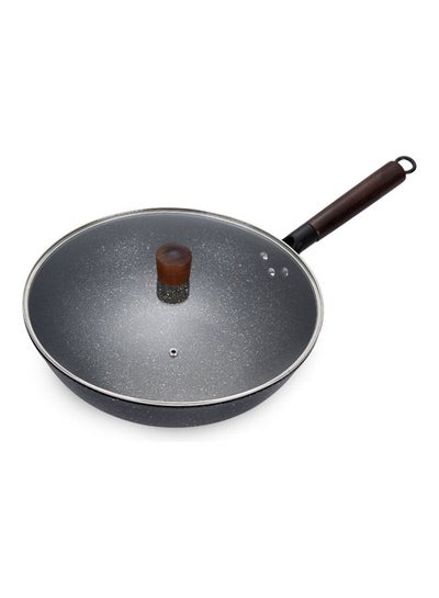 Iron Fry Pan With Lid Black 32cm price in UAE | Noon UAE | kanbkam