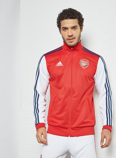Arsenal 3-Stripes Track Jacket Red/White price in Saudi Arabia | Noon ...