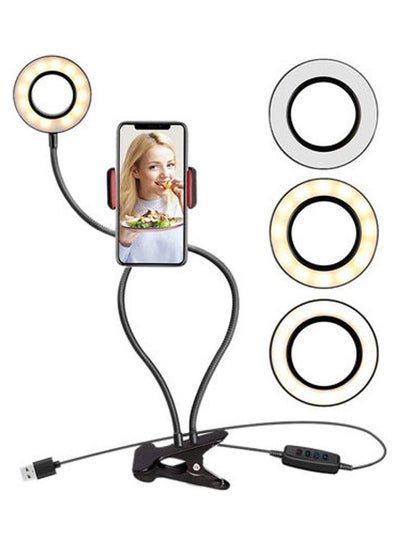 Flexible Mobile Phone Holder With LED Light Black price in Saudi Arabia ...