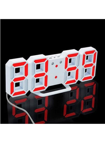 سعر Large Modern Digital 3D White Led Skeleton Wall Clock Timer 24/12 ...