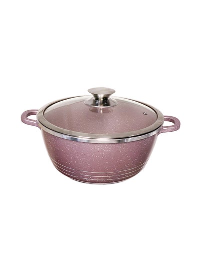 Non-Stick Ceramic Coated Casserole Cooking Pot Purple 24cm price in UAE ...