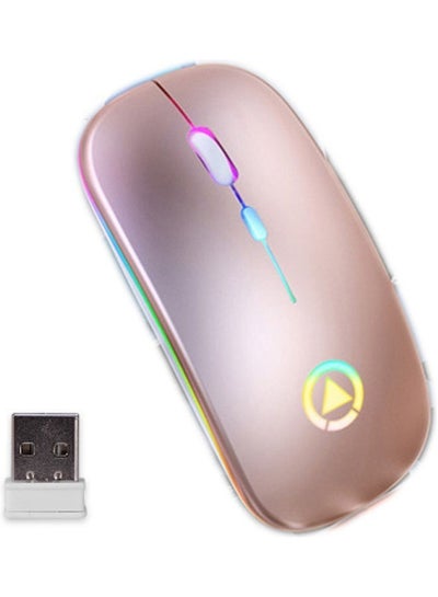 Wireless Bluetooth Rechargeable Mouse Rose Gold price in UAE | Noon UAE ...