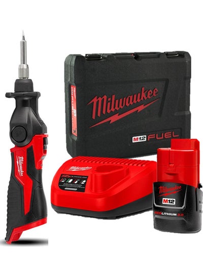 3-Piece M12SI-201C 12V Li-Ion Cordless Soldering Iron Kit Red/Black 33. ...