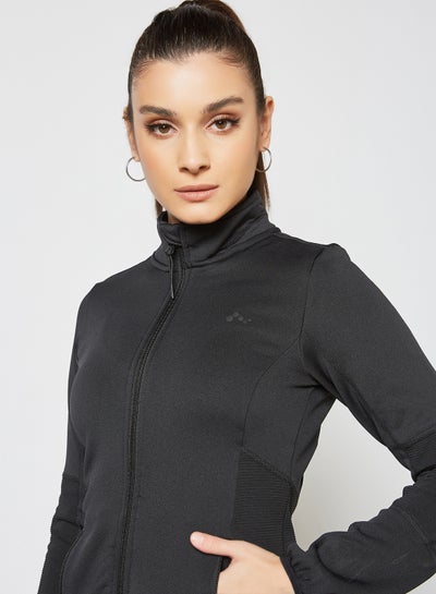 High Neck Fleece Jacket Black price in UAE | Noon UAE | kanbkam